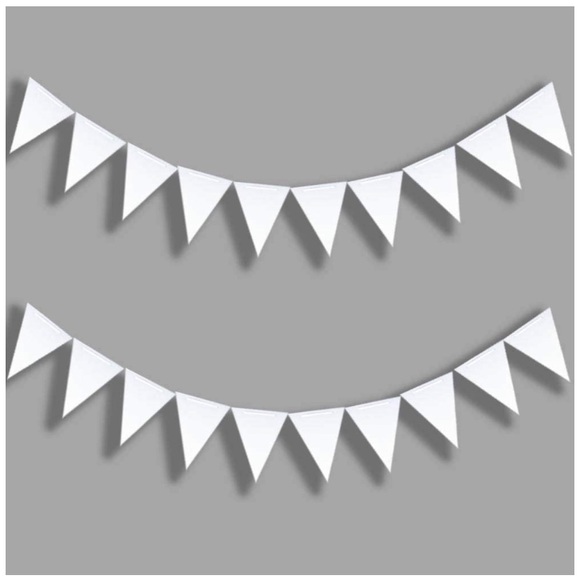 Party Supplies | Aimto 2 Feet White Triangle Flag Banner | Poshmark
